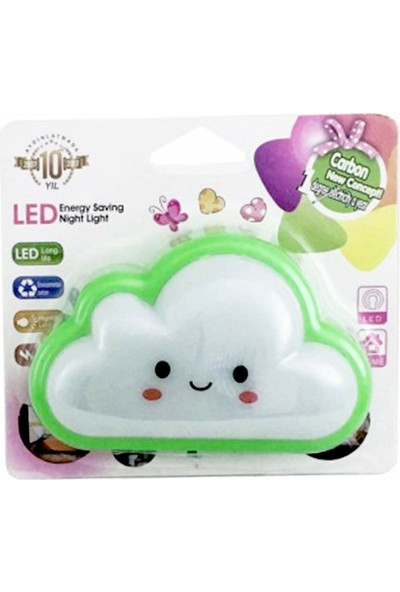 Mobee Nl3 LED Gece Lambası Gülen Yüz Bulut Şeklinde Tatlı Şirin Çocuk Odası Gece Lambası Yeşil Mobee Nl3 LED Gece Lambası Gülen Yüz Bulut Şeklinde Tatlı Şirin Çocuk Odası Gece Lambası Yeşil