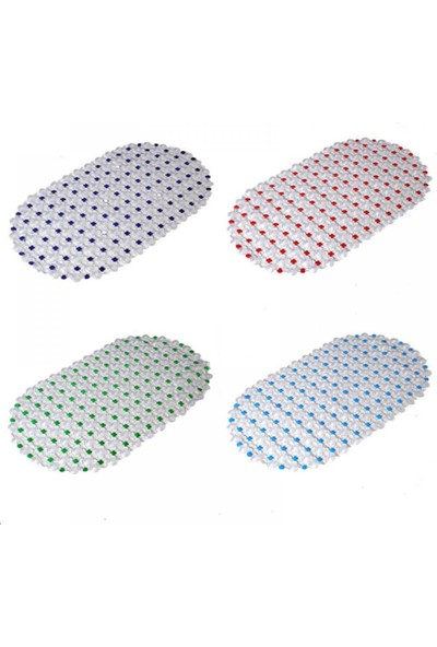 Cimide Pvc Banyo Paspası Duş, Küvet, Duşakabin Önü Kabarcıklı Şeffaf Kaymaz Vakumlu Paspas 65X35CM