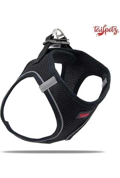 Tailpetz Air Mesh Köpek Göğüs Tasması Medium 44X48 cm Siyah