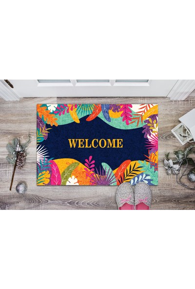 Ibsalpin Bayrak Welcome Yazılı Desenli Dijital Baskılı Kaymaz Taban Paspas Ibsalpin Bayrak Welcome Yazılı Desenli Dijital Baskılı Kaymaz Taban Paspas