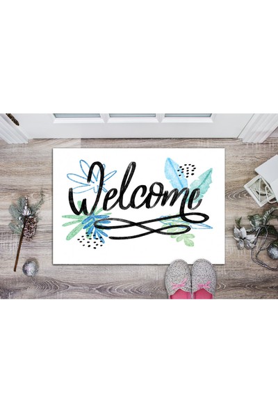 Ibsalpin Bayrak Welcome Yazılı Desenli Dijital Baskılı Kaymaz Taban Paspas Ibsalpin Bayrak Welcome Yazılı Desenli Dijital Baskılı Kaymaz Taban Paspas