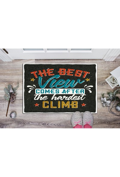 Ibsalpin Bayrak Desenli Dijital Baskılı Kaymaz Taban Paspas