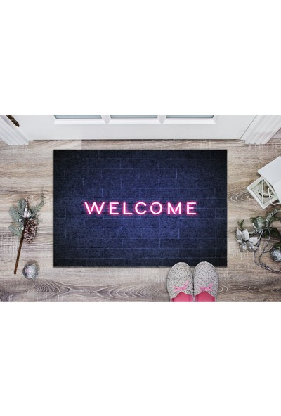 Ibsalpin Bayrak Desenli Dijital Baskılı Kaymaz Taban Paspas