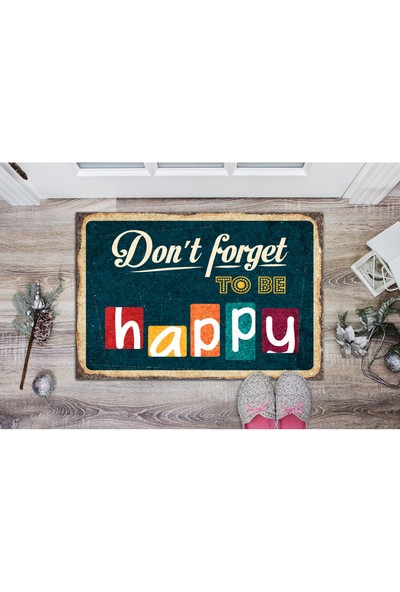 Ibsalpin Bayrak Desenli Dijital Baskılı Kaymaz Taban Paspas