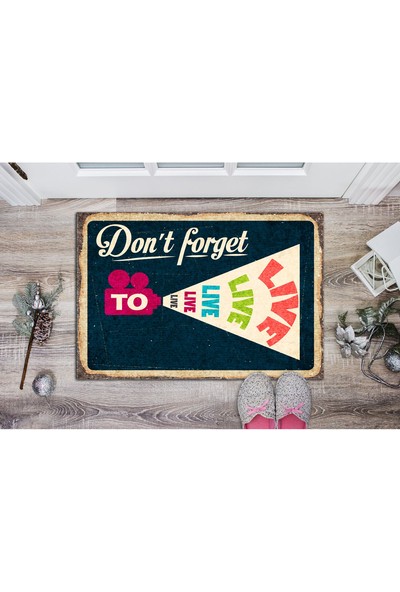 Ibsalpin Bayrak Desenli Dijital Baskılı Kaymaz Taban Paspas