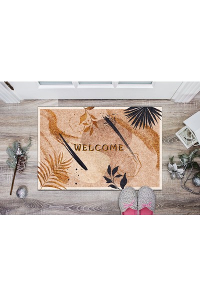 Ibsalpin Bayrak Desenli Dijital Baskılı Kaymaz Taban Paspas