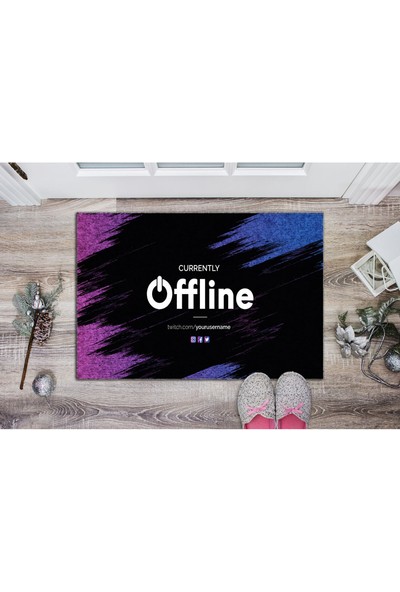 Ibsalpin Bayrak Desenli Dijital Baskılı Kaymaz Taban Paspas