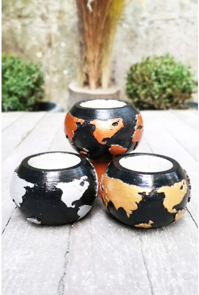 Semart Home Üçlü Dünya Beton Saksı