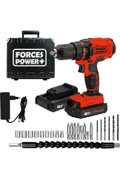 Forces Forces&power 48 W 5AH Germany X-Line Metal Şanzıman Çift Akülü Darbeli Şarjlı Matkap Forces Forces&power 48 W 5AH Germany X-Line Metal Şanzıman Çift Akülü Darbeli Şarjlı Matkap