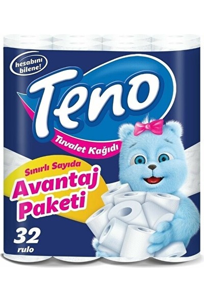 Teno Avantaj Paketi 32'li Tuvalet Kağıdı Teno Avantaj Paketi 32'li Tuvalet Kağıdı