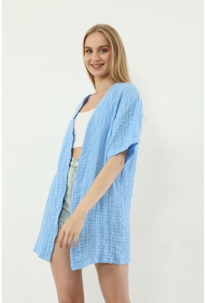 Maymoda Salaş Kimono-Mavi