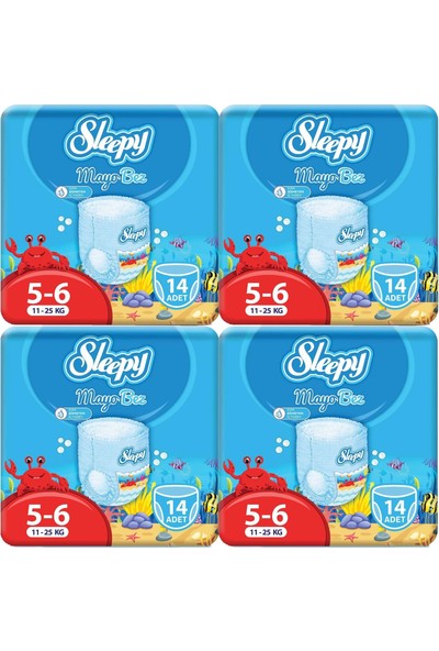 Sleepy Mayo Bebek Bezi Beden:5-6 (11-25 Kg) Xl 56'lı