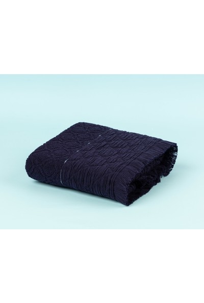 Madame Coco Leandre Jakarlı Yüz Havlusu - Lacivert Madame Coco Leandre Jakarlı Yüz Havlusu - Lacivert