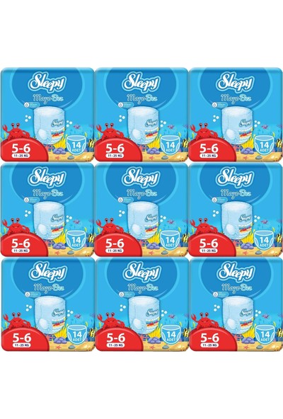 Sleepy Mayo Bebek Bezi Beden:5-6 (11-25 Kg) x Large 126 'lı