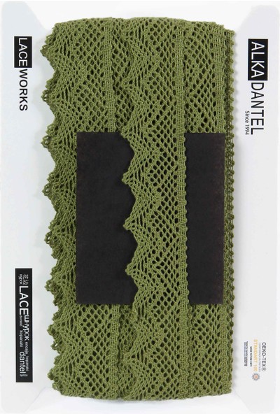 Alka Dantel Pamuk Haki Kopanaki 10 mt Alka Dantel Pamuk Haki Kopanaki 10 mt