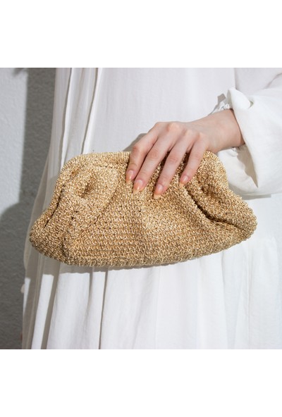 D'amore Atelier Kamel Simli Burs Örme El Çantası D'amore Atelier Kamel Simli Burs Örme El Çantası