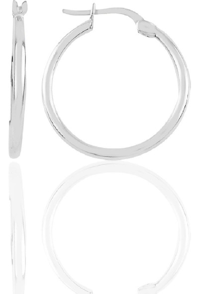 Söğütlü Silver Gümüş 29 mm Şarnel Halka Küpe