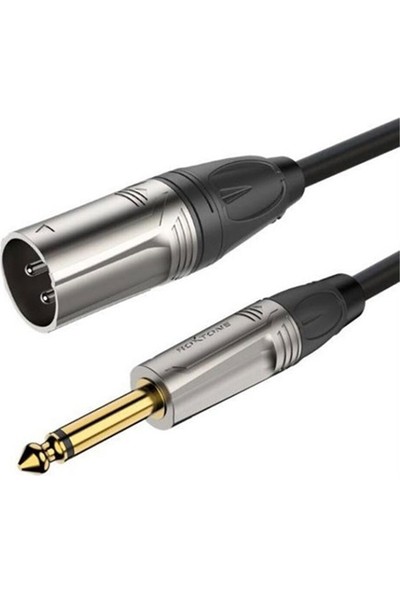Roxtone RX-K13101 1 Metre 6.3 mm Mono Gitar -Xlr Erkek Mikrofon Kablosu Roxtone RX-K13101 1 Metre 6.3 mm Mono Gitar -Xlr Erkek Mikrofon Kablosu
