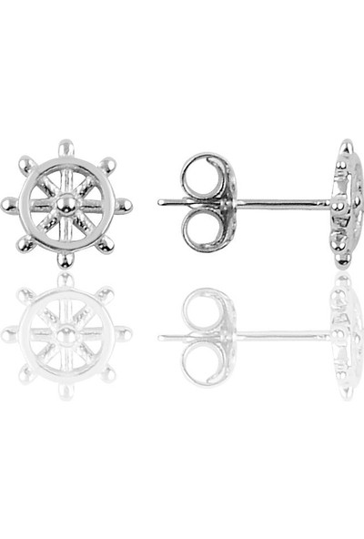 Söğütlü Silver Gümüş Rodyumlu Gemi Dümeni Küpe Söğütlü Silver Gümüş Rodyumlu Gemi Dümeni Küpe