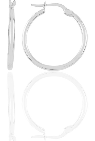 Söğütlü Silver Gümüş 23 mm Şarnel Halka Küpe