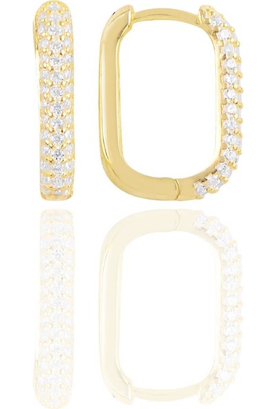 Söğütlü Silver Gümüş Altın Yaldızlı Zirkon Taşlı Trend Küpe. Söğütlü Silver Gümüş Altın Yaldızlı Zirkon Taşlı Trend Küpe.