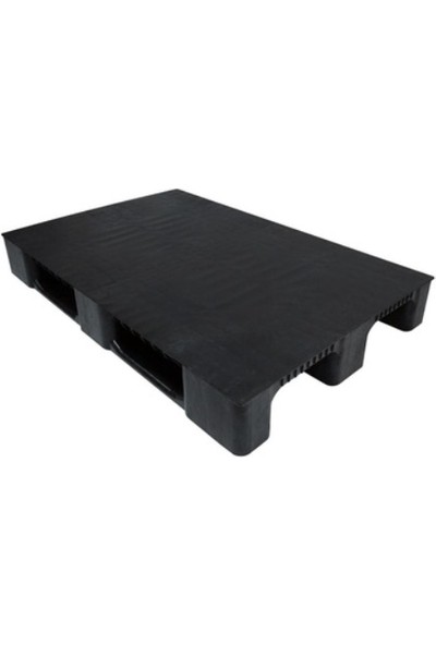 Hira Plastik Palet Siyah 3 Kızaklı Plastik Raf Paleti 80X120X15 cm 13 kg