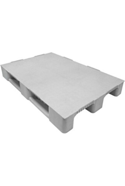 Hira Plastik Palet Gri 3 Kızaklı Plastik Raf Paleti 80X120X15 cm 13 kg