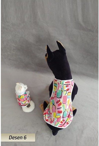 Petviya Desen 6 Kedi ve Köpek Tişörtü S Beden