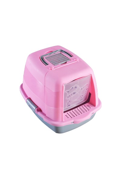 Arspolo Kapalı Kedi Tuvaleti Kedi Figürlü