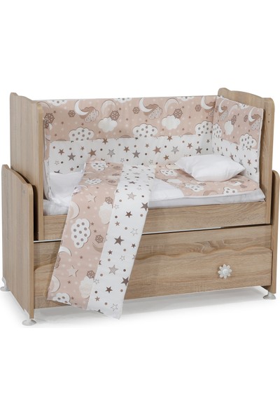 Akte Home Yıldızlı Bulutlu Bebek Uyku Seti 7 Parça 50X100 Beyaz - Açık Somon Akte Home Yıldızlı Bulutlu Bebek Uyku Seti 7 Parça 50X100 Beyaz - Açık Somon