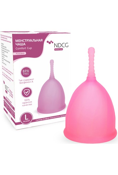 Regl Kabı / Adet Kabı / Menstruel Kap, L Beden, Pembe