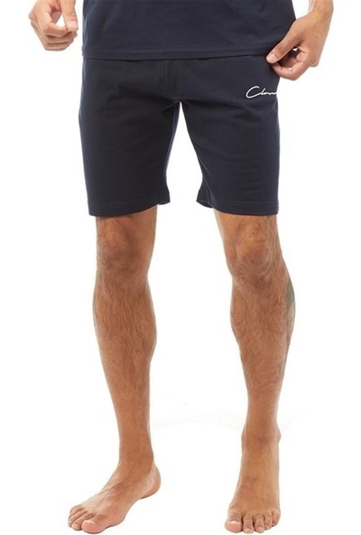 Soydance Önü ve Arkası Baskılı Penye Şort Lacivert