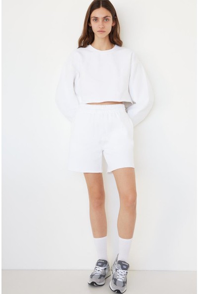 Soufeel Boyfriend Kadın Basic Beyaz Şort