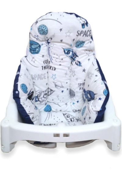 Bebek Özel Bebek/çocuk Mama Sandalyesi Minderi Uzay Astronot ve Lacivert Yıldızlı Desen Bebek Özel Bebek/çocuk Mama Sandalyesi Minderi Uzay Astronot ve Lacivert Yıldızlı Desen