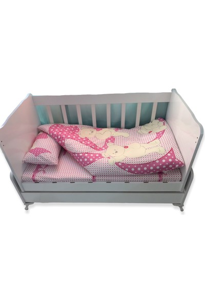 Bebek Özel Bebek/çocuk Nevresim Takımı 100X150 Ayıcıklı Puantiyeli
