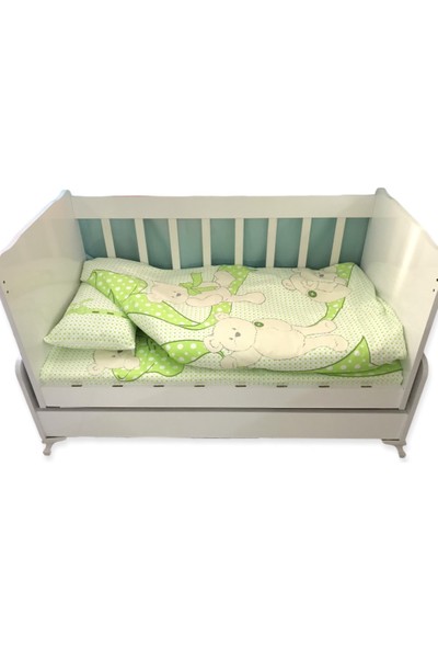 Bebek Özel Bebek/çocuk Nevresim Takımı 100X150 Ayıcıklı Puantiyeli