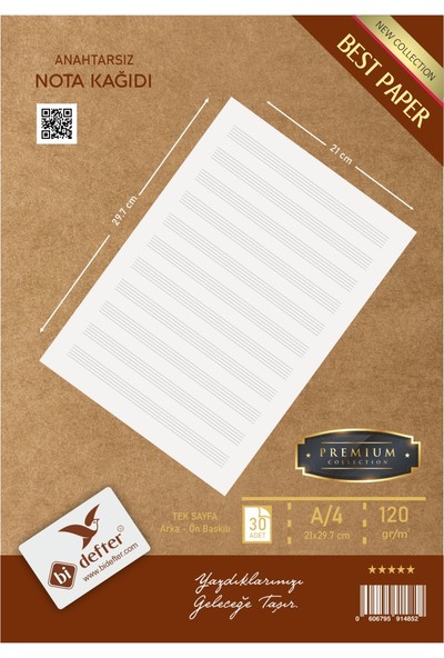Bi Defter Müzik Nota Kağıdı Anahtarsız Bi Defter Müzik Nota Kağıdı Anahtarsız