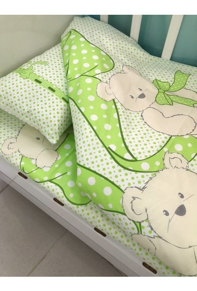 Bebek Özel Bebek/çocuk 100X150 Yastık Çarşaf Yorgan Seti Ayıcıklı Puantiyeli Bebek Özel Bebek/çocuk 100X150 Yastık Çarşaf Yorgan Seti Ayıcıklı Puantiyeli