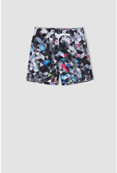 Defacto Erkek Çocuk Desenli Yüzme Şortu V6704A621HS