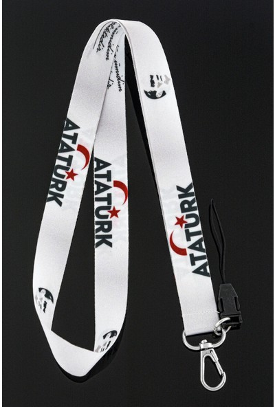 Apptakı Mustafa Kemal Atatürk Yaka Kartı Boyun Askı Ipi Telefon Askı Ipi ASK0158