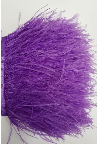 Hayalperest Boncuk Lila Deve Kuşu Tüyü 1 mt