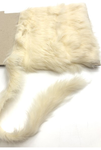 Hayalperest Boncuk Krem Tavşan Tüyü 1 mt