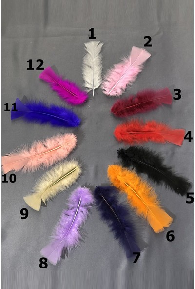 Hayalperest Boncuk Renkli Tek Tüy (10 Adet)