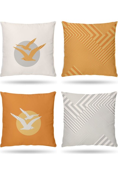 NevresimEv Freedom Dekoratif 4'lü Kırlent Kılıfı -K50