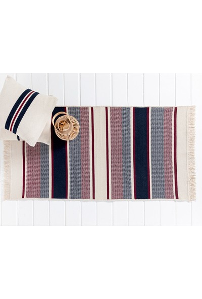 English Home Multi Colors Pamuklu Kilim 120 x 180 cm Krem - Bordo English Home Multi Colors Pamuklu Kilim 120 x 180 cm Krem - Bordo