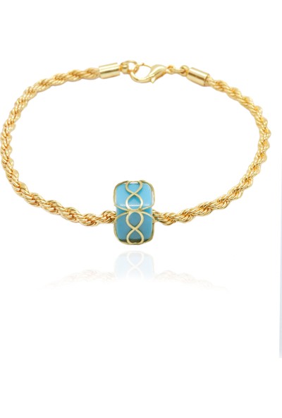 Yıldız Kuyumculuk 14 Ayar Altın Işlemeli Bodrum Boncuğu Bileklik