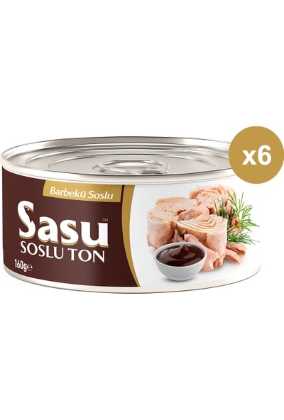 Sasu Barbekü Soslu Ton Balığı 6X160G Bütün Dilim