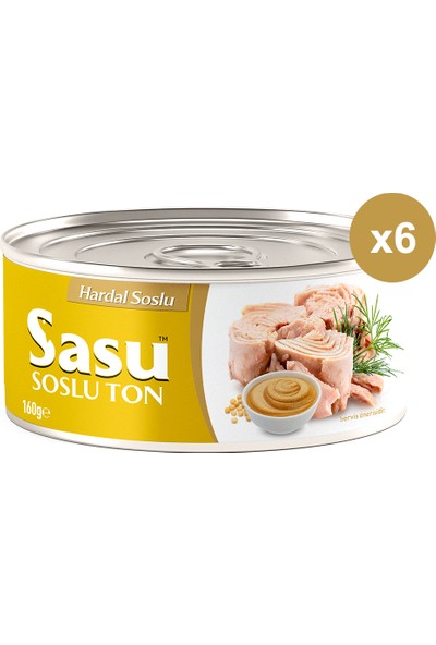 Sasu Hardal Soslu Ton Balığı 6X160G Iri Parça