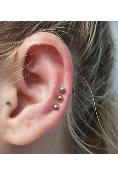 Takıconcept 3 Adet Set Titanyum Labret Piercing Kıkırdak Tragus Helix Piercing Takıconcept 3 Adet Set Titanyum Labret Piercing Kıkırdak Tragus Helix Piercing