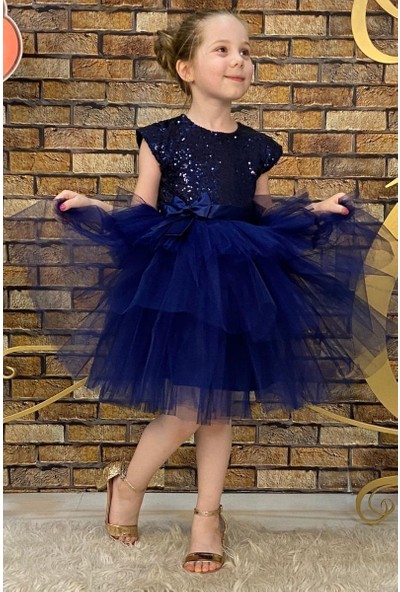 Riccotarz Kız Çocuk Üstü Pulpayet Işlemeli Katkat Lacivert Abiye Riccotarz Kız Çocuk Üstü Pulpayet Işlemeli Katkat Lacivert Abiye